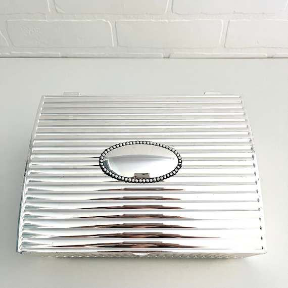 Vintage Silver Plate Godinger Jewelry Box, Silver Jew… - Gem