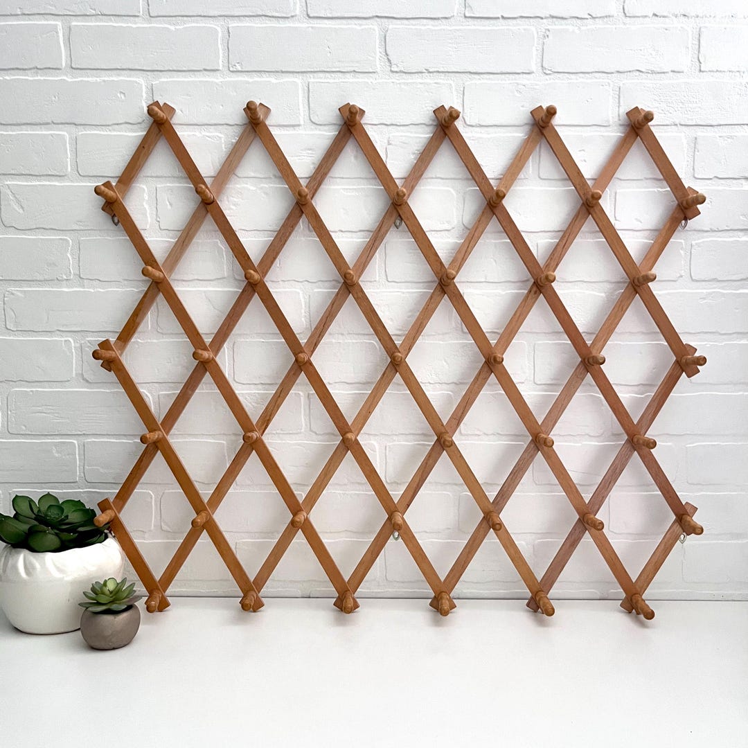 Vintage Accordion Hook Rack, Vintage Peg Rack, Large Accordion ...