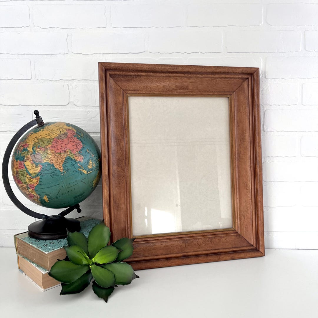 Vintage 11 X 14 Wood Picture Frame, Rustic Wood Picture Frame, Solid ...