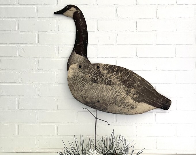 Vintage Goose Decoy, Carry Lite Folding Decoy With Metal Stand, Duck ...