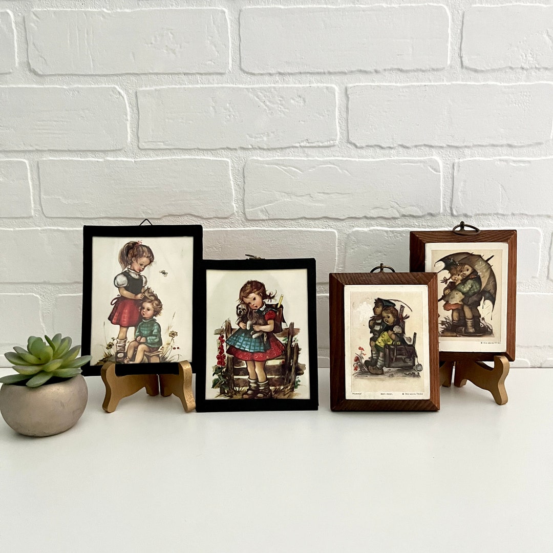 Vintage Hummel Plaques, Set of 4 Framed Hummels, Hummel Prints, Vintage ...