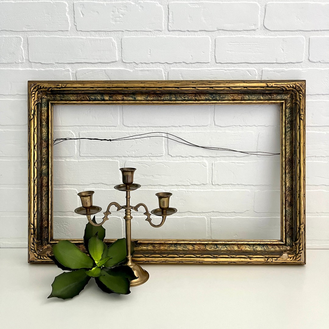 Vintage Gold 12 X 20 Picture Frame Antique Gold Wood Frame Unique Vintage Gold 12 X 20 Picture Frame Antique Gold Wood Frame Unique