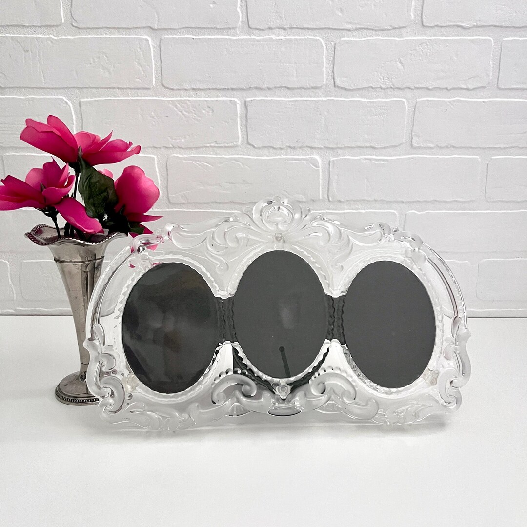 Vintage Mikasa Crystal Triple Oval Opening Frame, Three Oval Frames ...