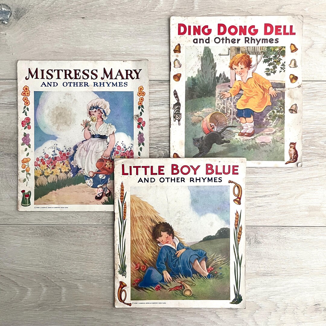 Vintage Children's Rhymes, Ding Dong Dell, Little Boy Blue, Vintage ...