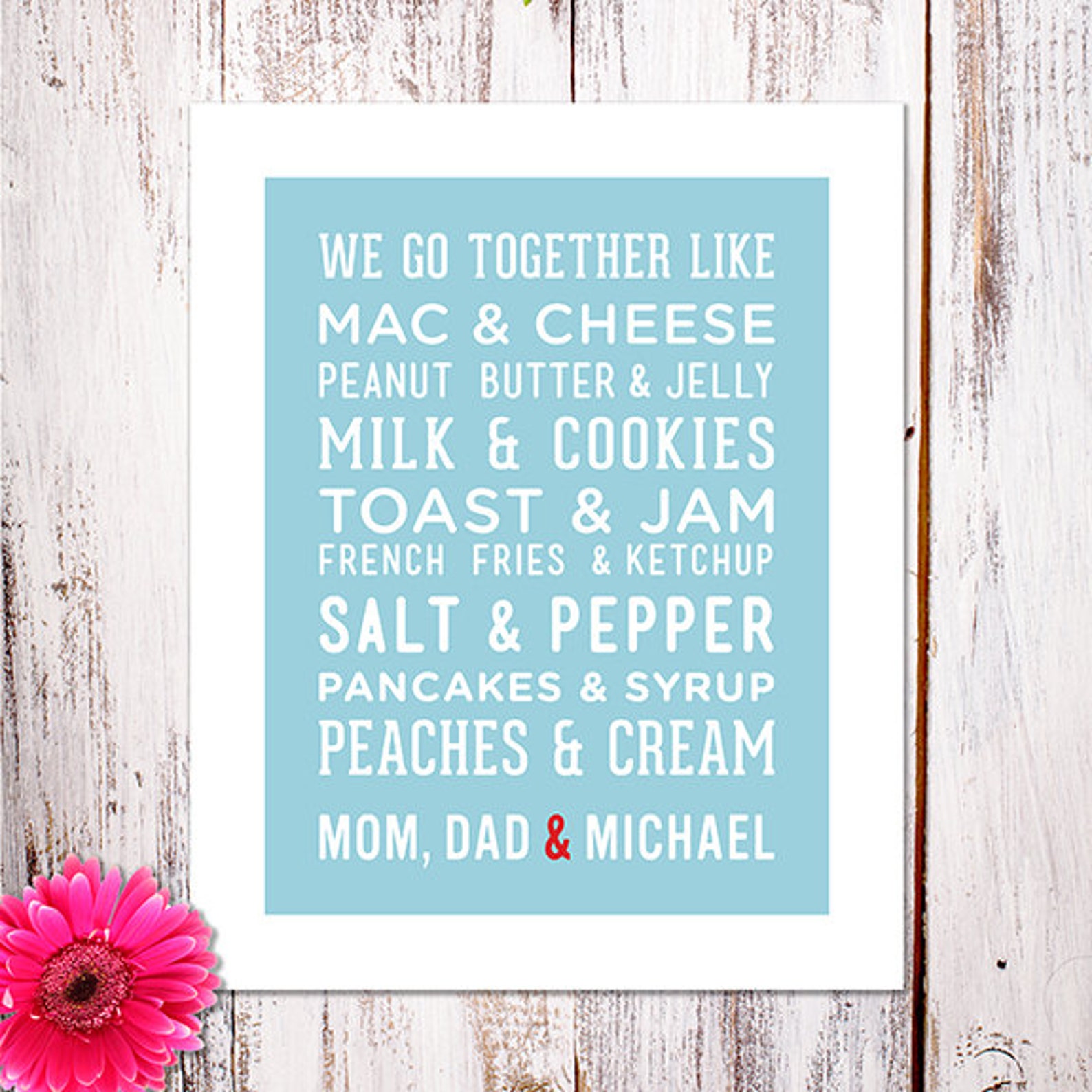 Personalized we Go Together Art Print in Pink - Etsy