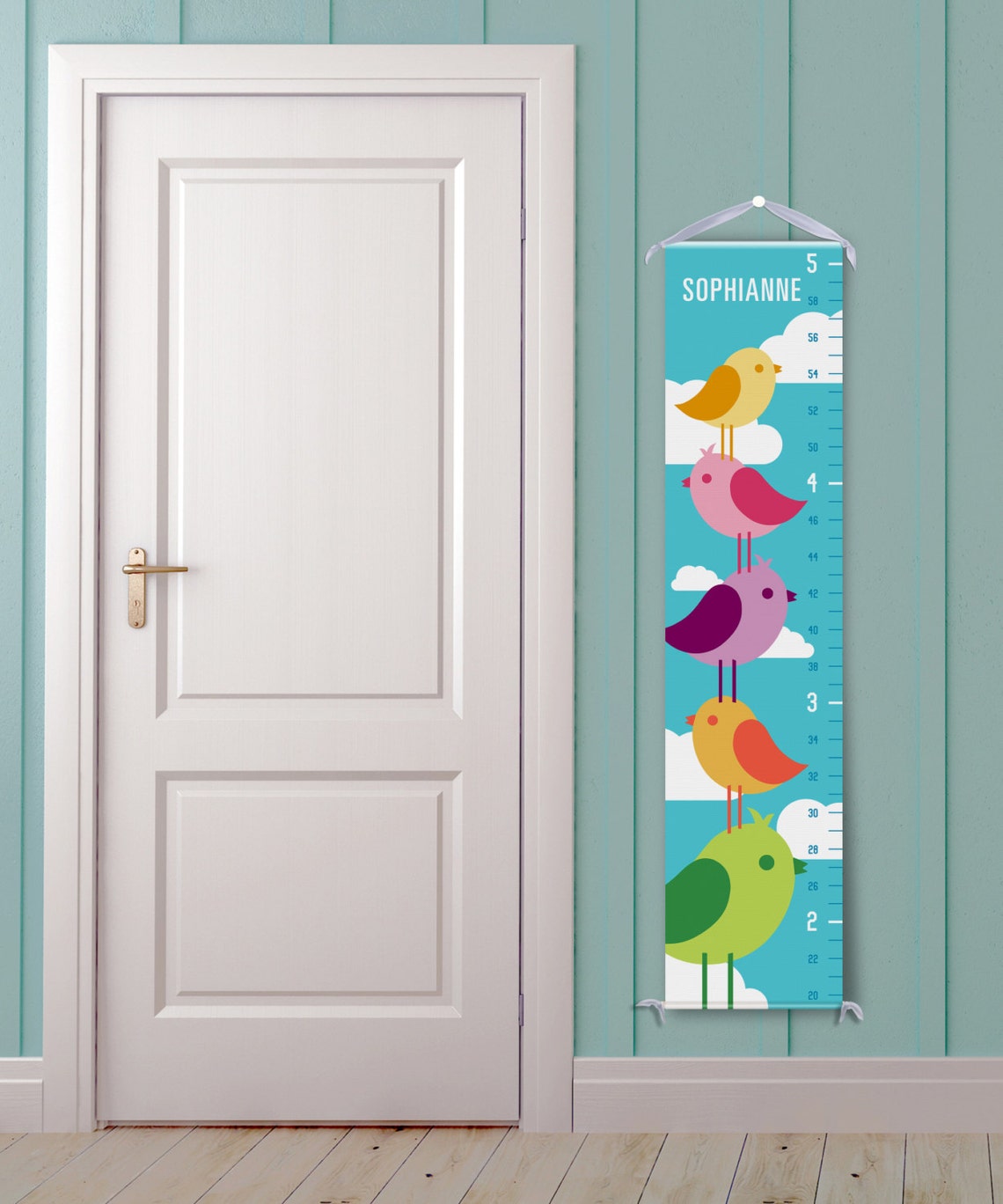 Personalized stacked Birds Growth Chart - Etsy