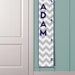 Personalized modern Chevron Growth Chart in Grey, Navy Blue and White ...