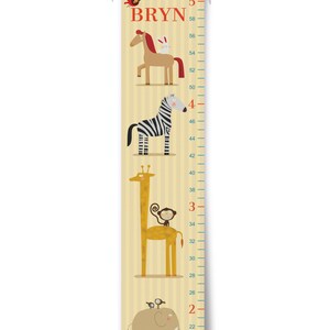 Personalized "circus Animals" Growth Chart - Etsy