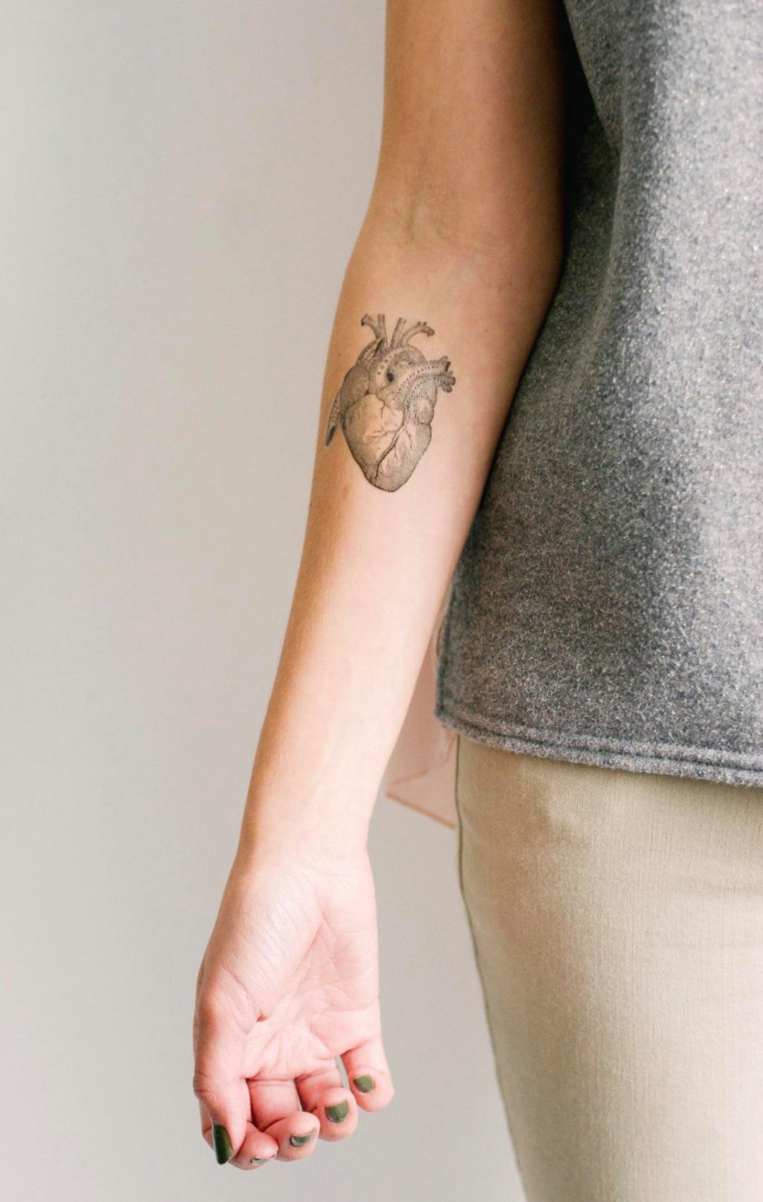 2 Anatomical Heart Temporary Tattoos- Smashtat - Etsy