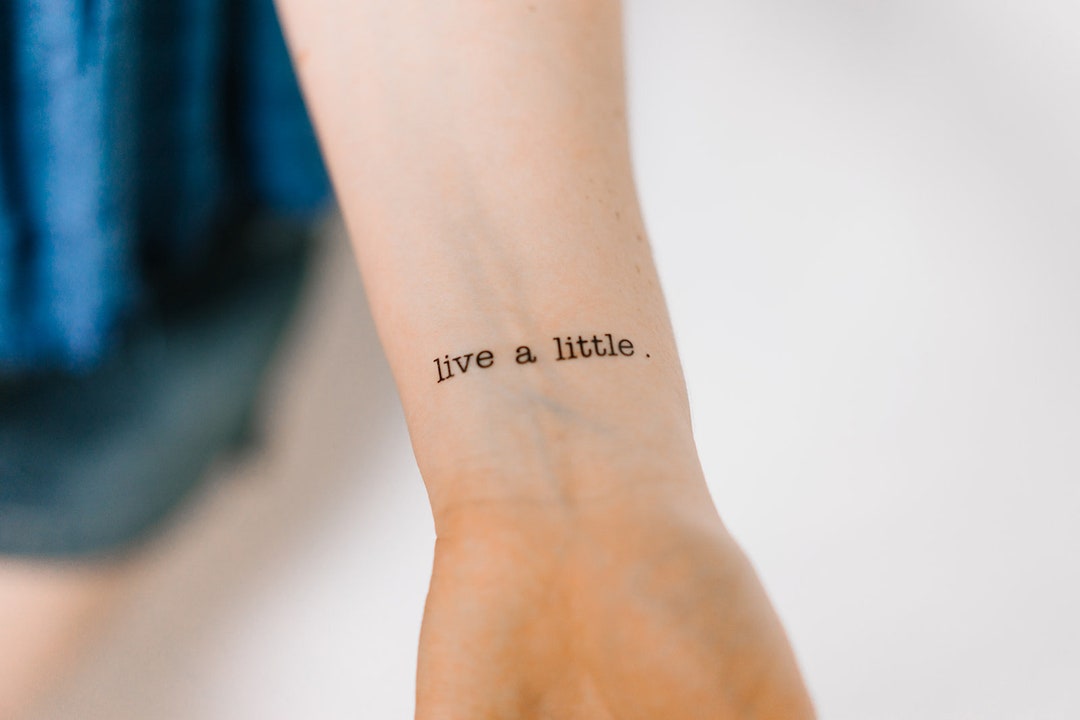 2 Live a Little Temporary Tattoos- Smashtat - Etsy