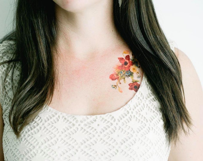 2 Vintage Skull Temporary Tattoos Smashtat - Etsy