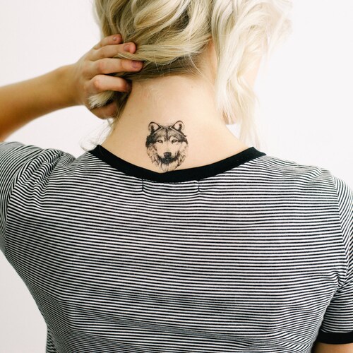 Alpha Wolf Temporary Tattoo Sticker set of 2 - Etsy