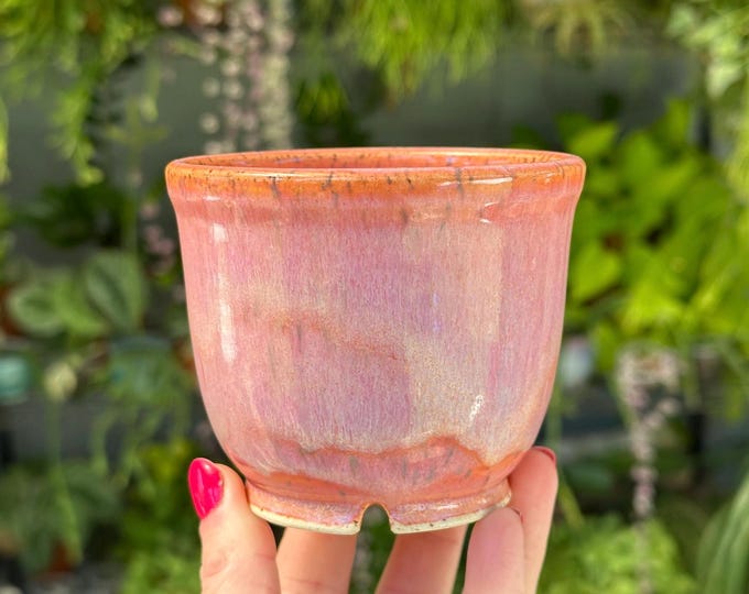 Mini Ceramic Planter | Handmade Pottery, Plant Pot, Pink Planter ...