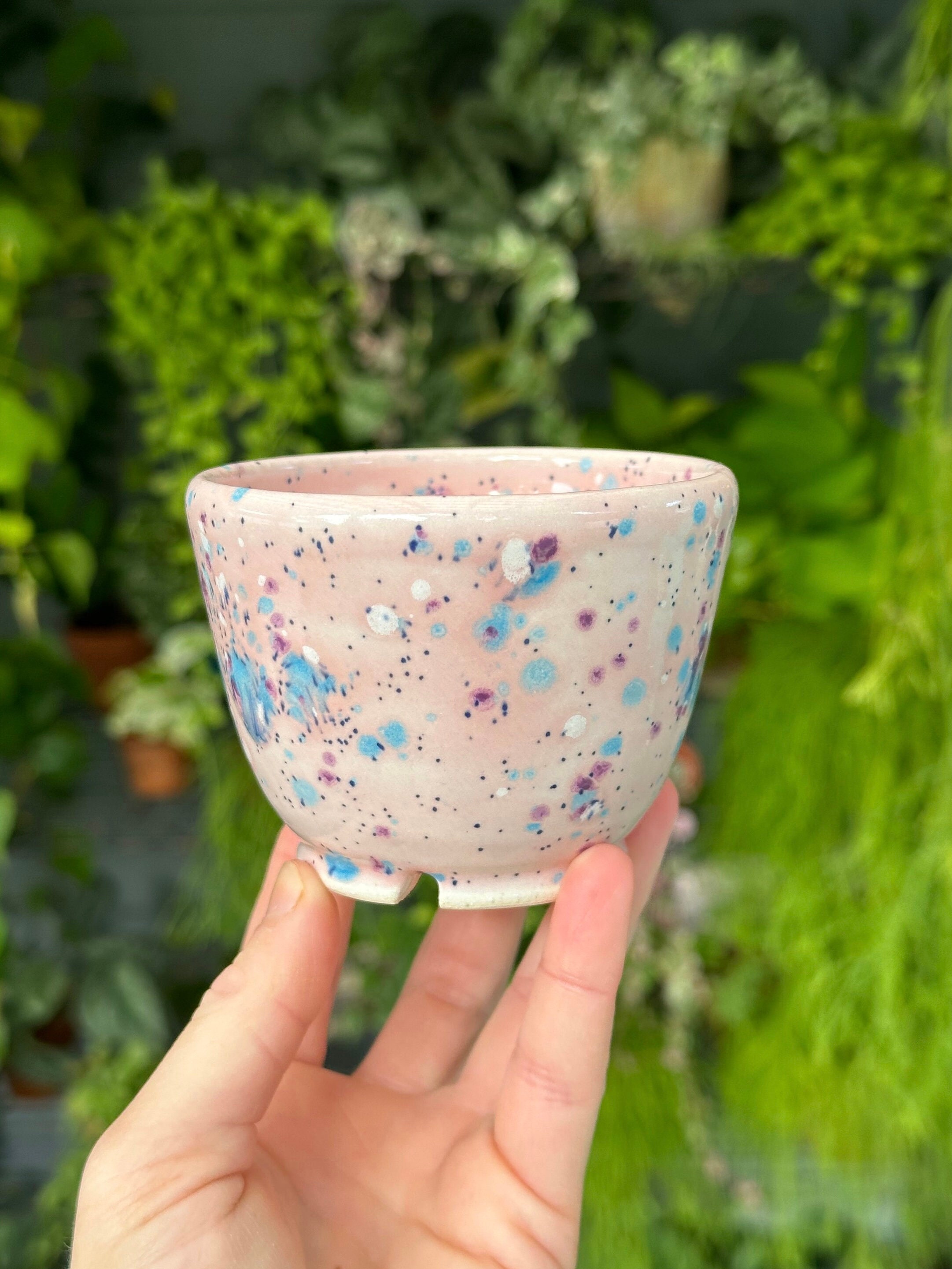 Mini Ceramic Planter Handmade Pottery, Plant Pot, Pink Planter ...