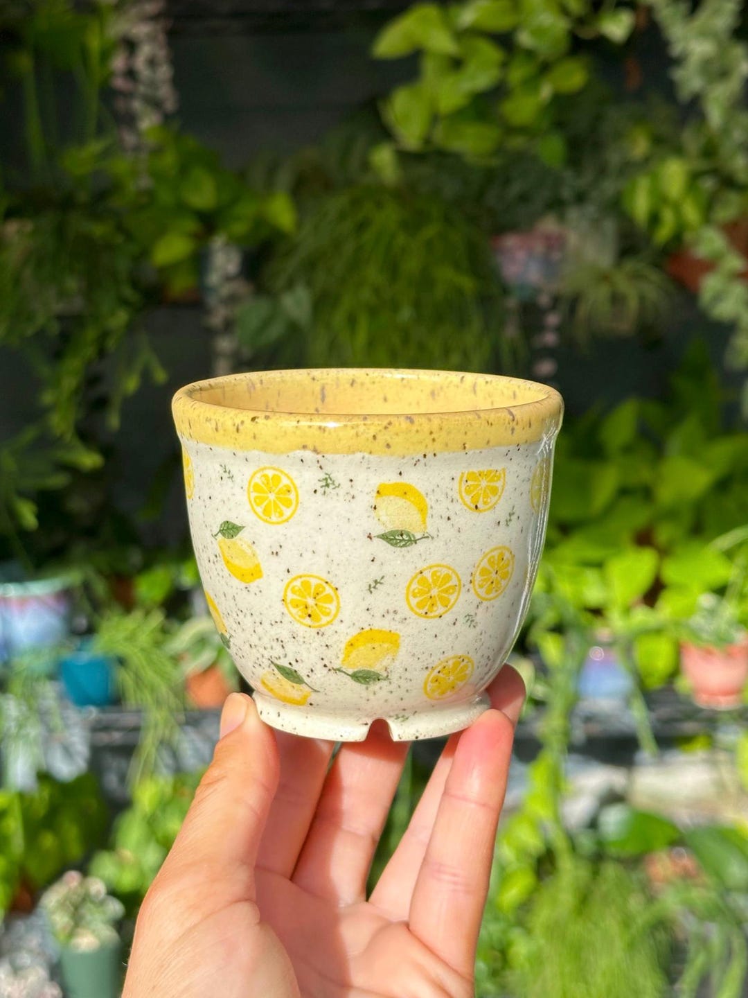 3” Mini Ceramic Planter | Handmade Pottery, Plant Pot, Yellow Planter ...
