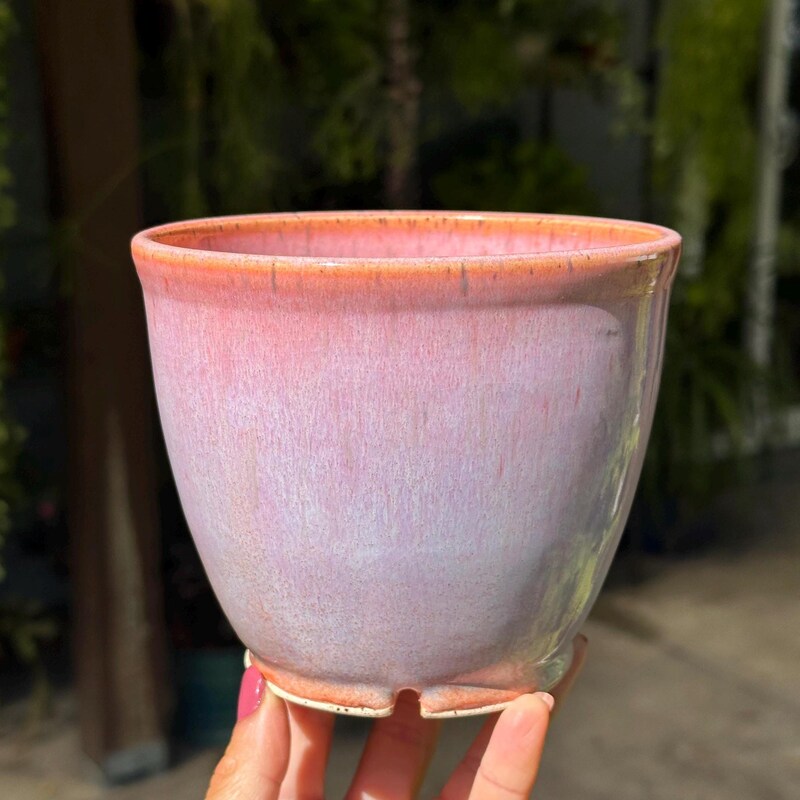 Pink Ceramic Planter - Etsy