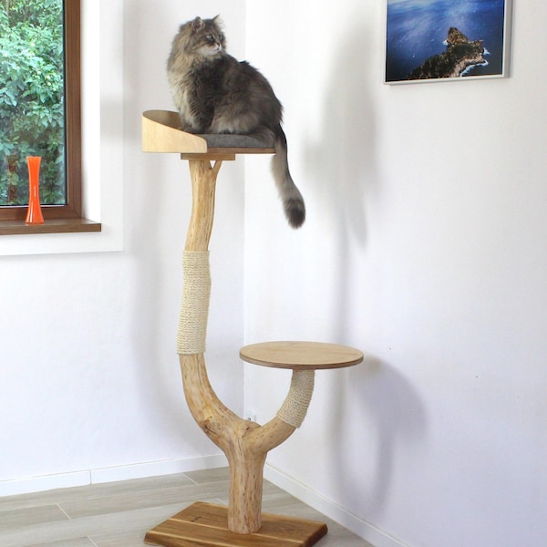Natural Branch Cat Tree Etsy