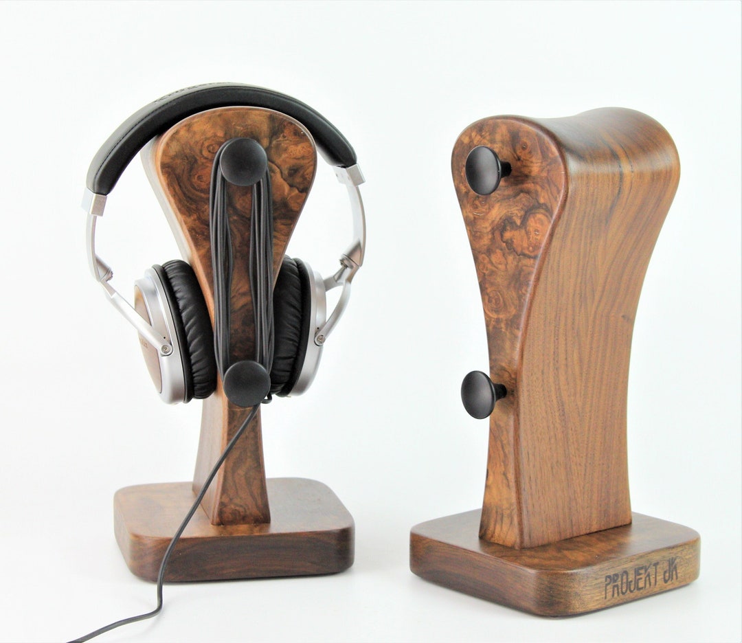 Exclusive Headphone Stand "it 05 - Exclusive". American Walnut, Burl ...