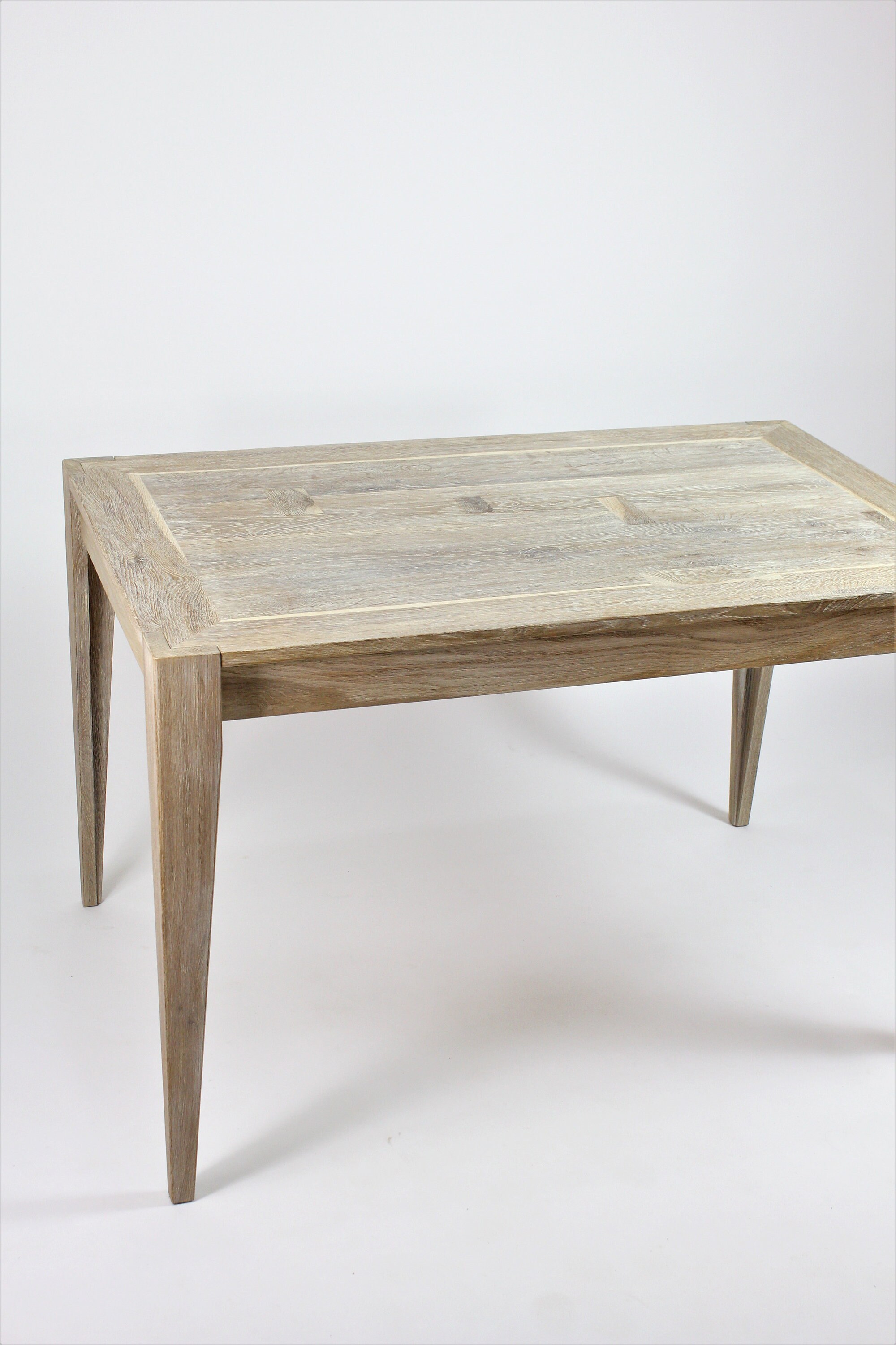 Oak Table 120cm X 78cm X 75 Cm / Height, Bpatinated Oak, Unique Top ...
