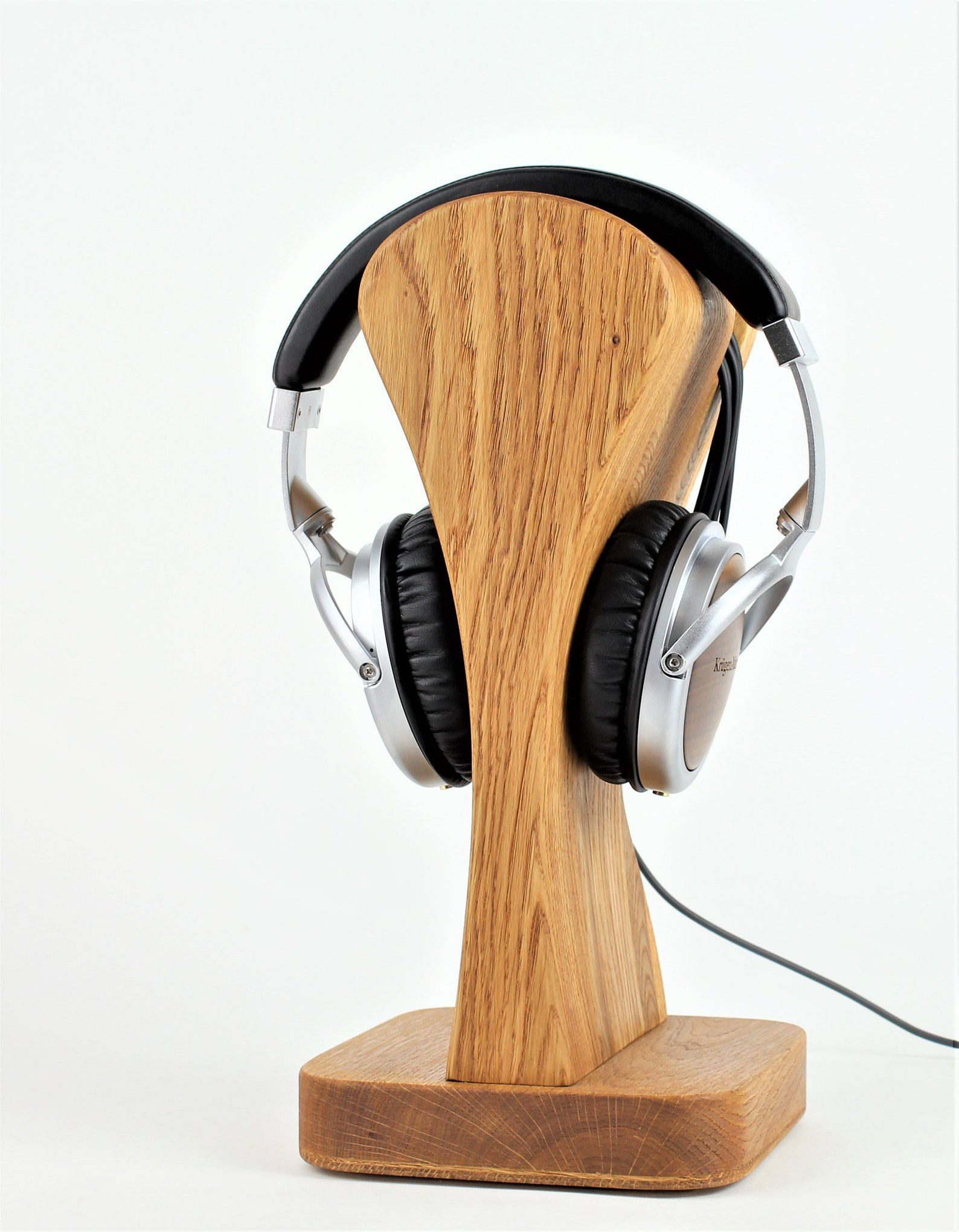 Headphone Stand "gambit Iv", Oak Wood, Computer Accessories, Gift, for ...