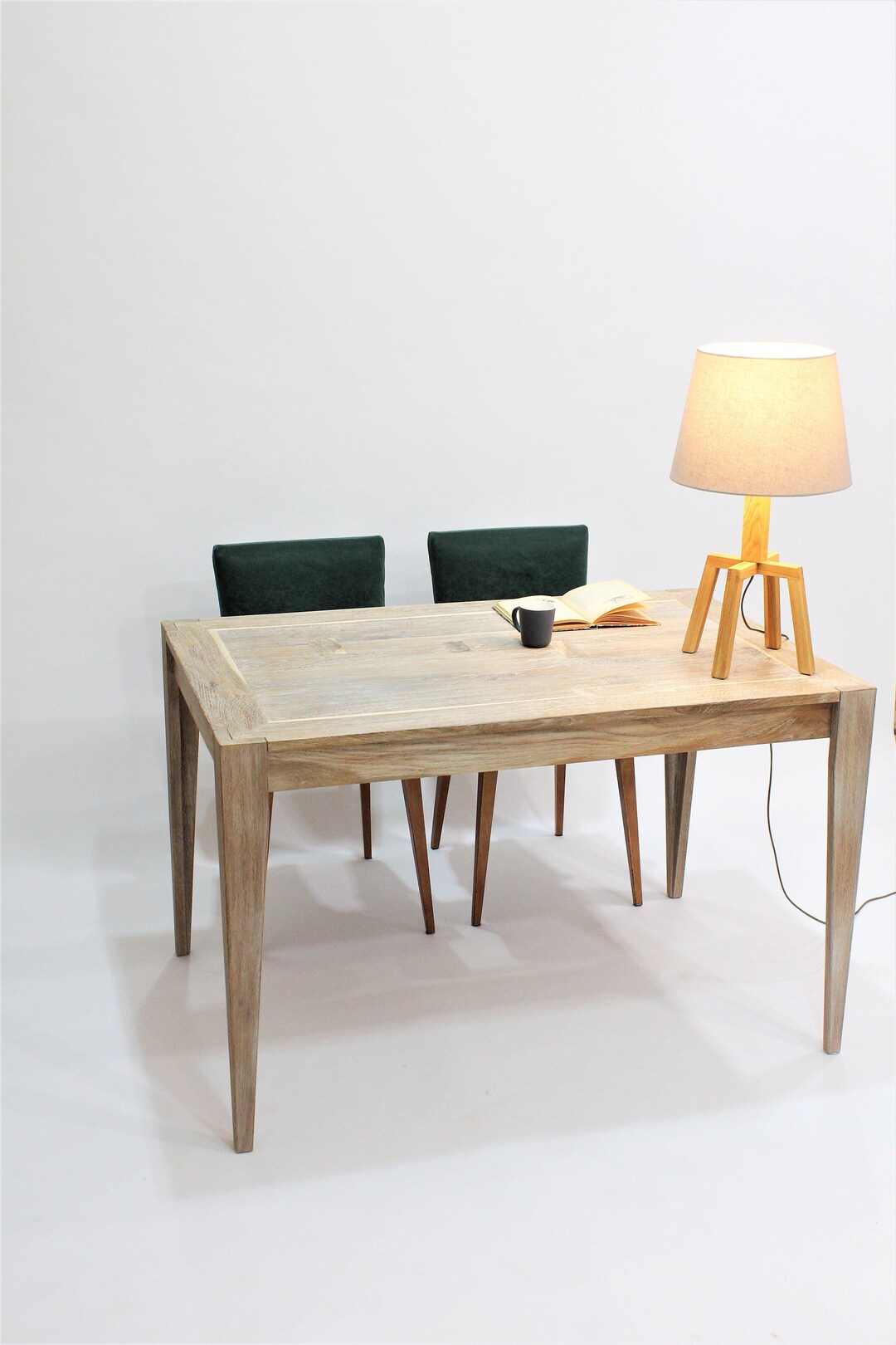 Oak Table 120cm X 78cm X 75 Cm / Height, Bpatinated Oak, Unique Top ...