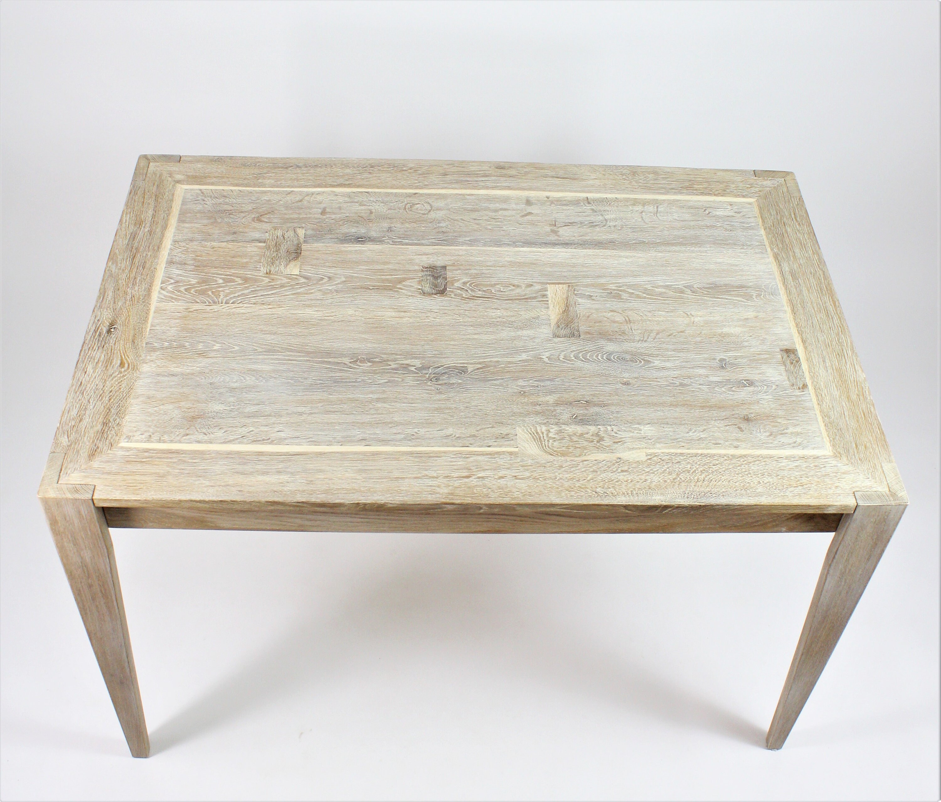Oak Table 120cm X 78cm X 75 Cm / Height, Bpatinated Oak, Unique Top ...