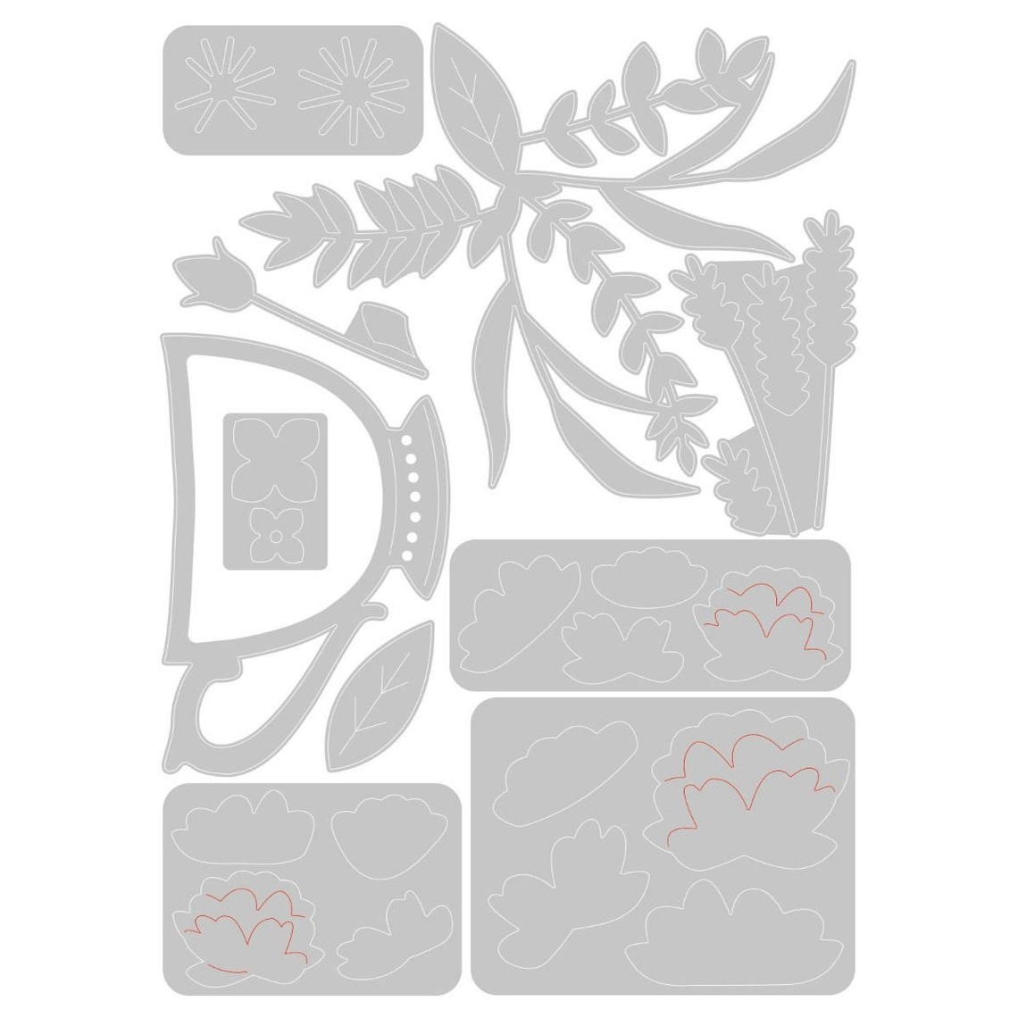 Tea Time by Olivia Rose #665806 - New! Sizzix Thinlits - 10 Dies - Etsy