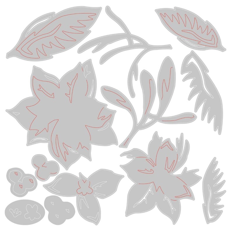 Layered Christmas Flower by Lisa Jones 665342 New Sizzix Thinlits 13 ...