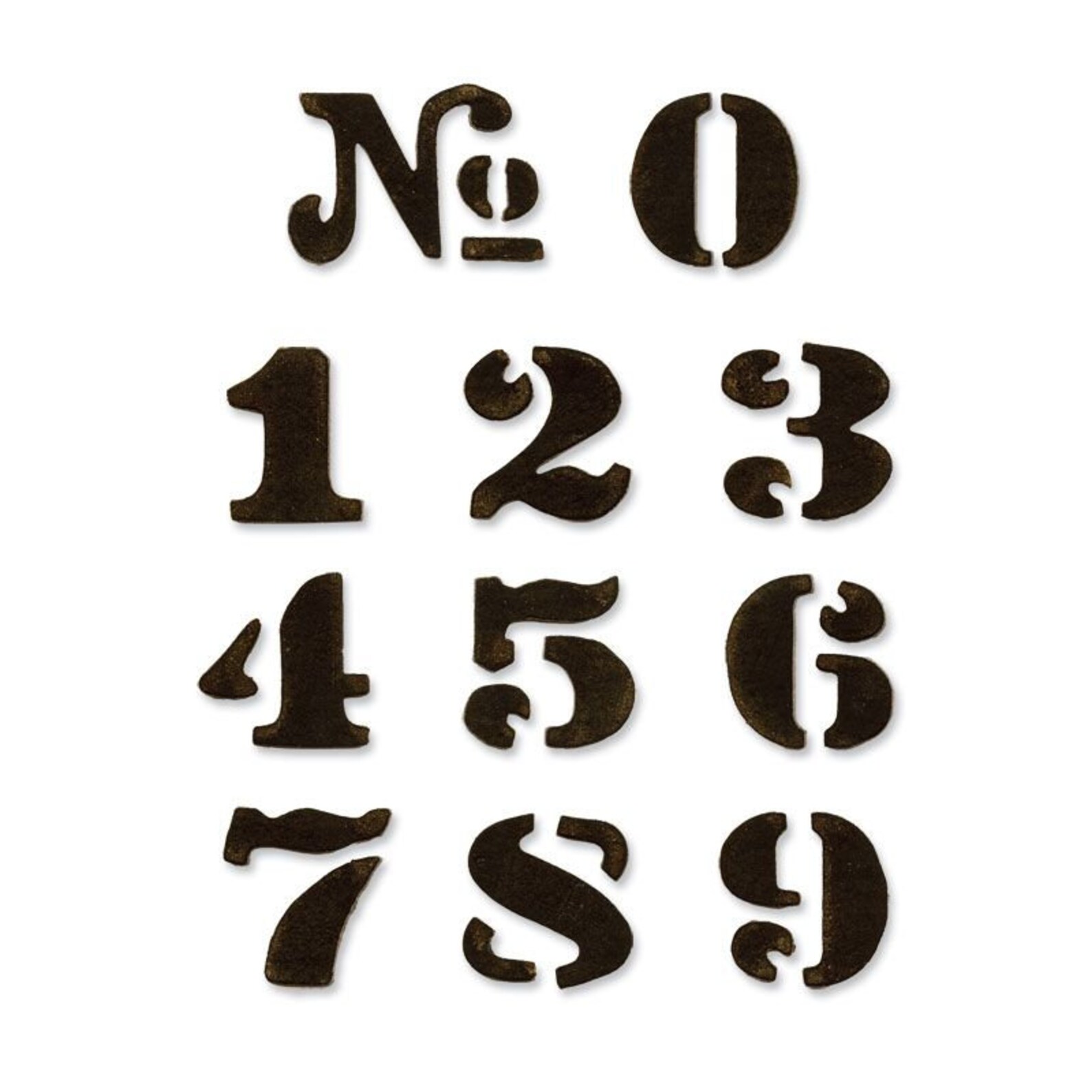 Cargo Stencil Number Set by Tim Holtz Alterations #657841 - New! Sizzix ...