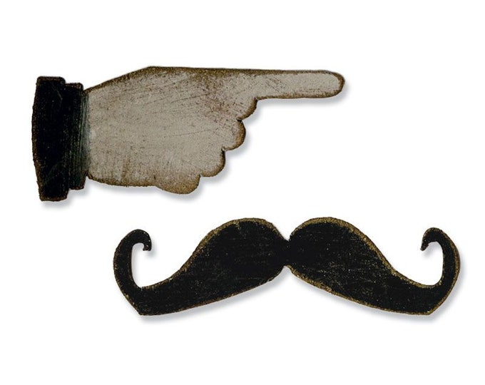 Mini Mustache & Pointed Finger by Tim Holtz Alterations New Sizzix ...