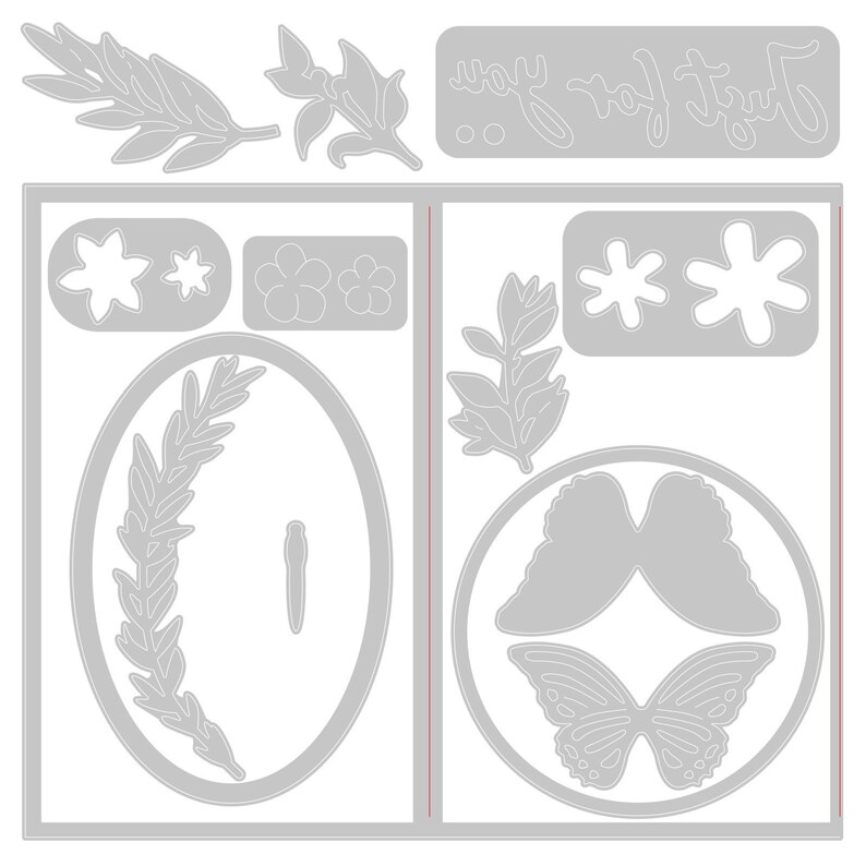 Butterfly Spinner Card by Georgie Evans 665074 New Sizzix Thinlits Set of 14 Dies - Etsy