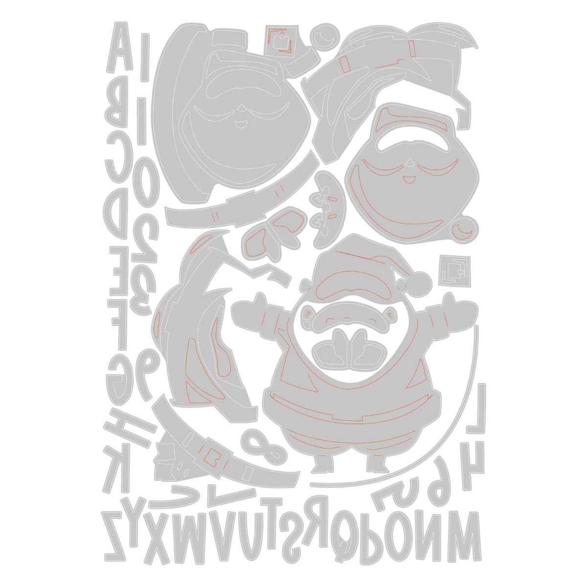 Santa Greetings, Colorize by Tim Holtz # 666338 - New! Sizzix Thinlits ...