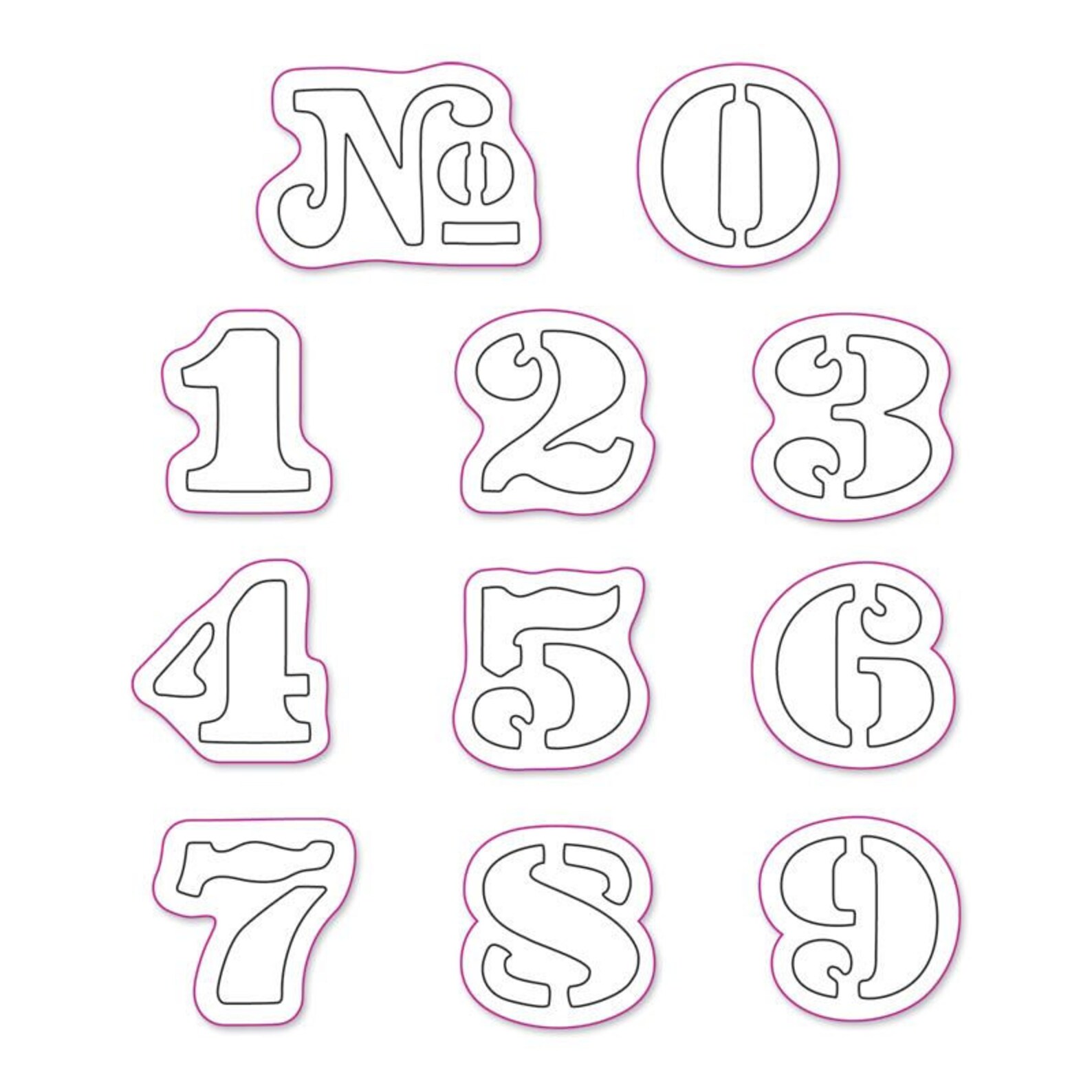 Cargo Stencil Number Set by Tim Holtz Alterations #657841 - New! Sizzix ...