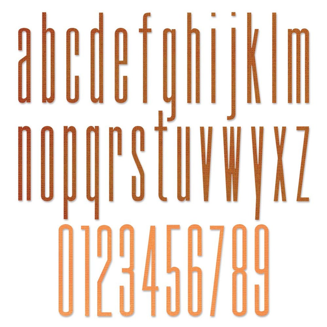 Alphanumeric Stretch Lower & Numbers by Tim Holtz 665207 New Sizzix ...