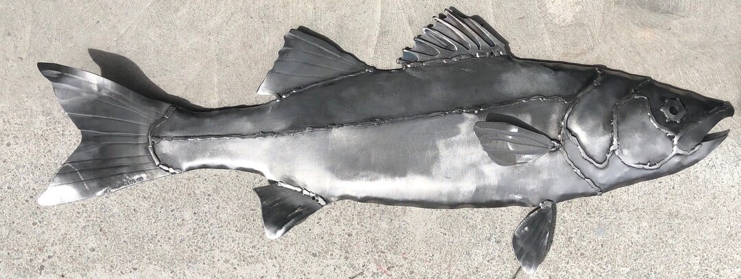 Striped Bass Metal Fish Wall Sculpture - Etsy