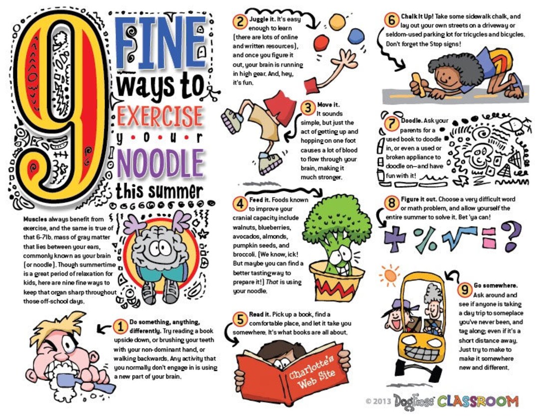 Brain Exercises for Kids Classroom Poster .pdf File - Etsy