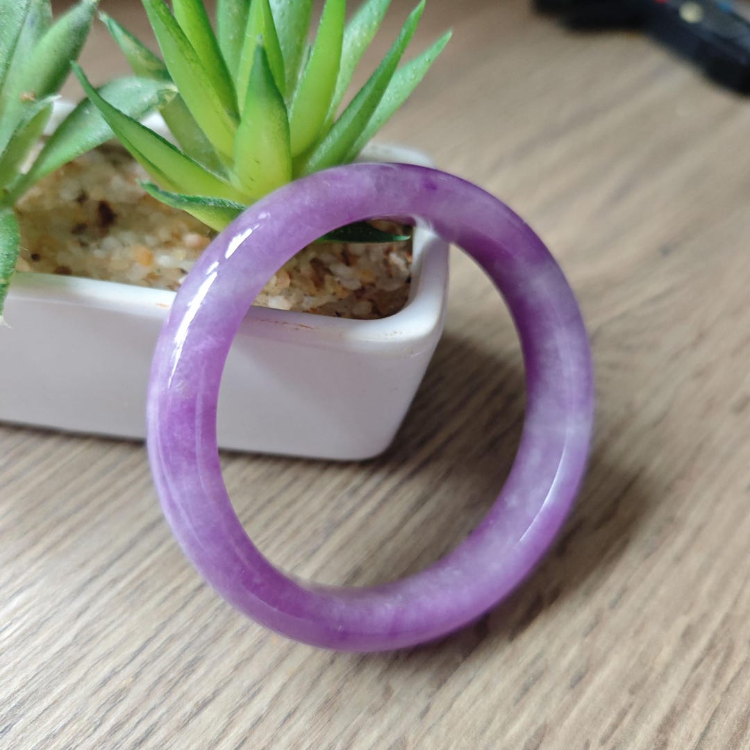 Lavender Jadeite Bangle: Certified Grade A Burmese Fei Cui - Etsy