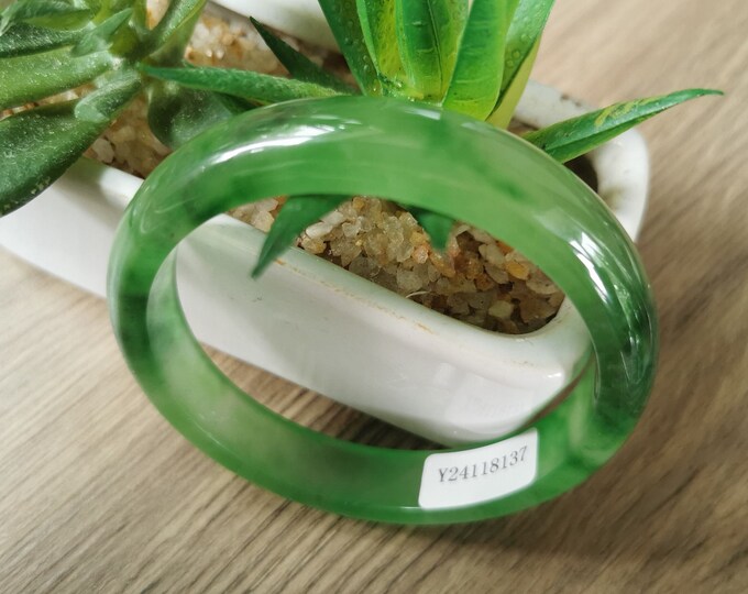 Jadeite Bangle, Certified ,imperial Green and Icy , Lovely Burmese ...