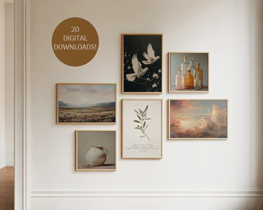 The Perfect Aesthetic Scripture Gallery Wall (BUNDLE) Filled With ...