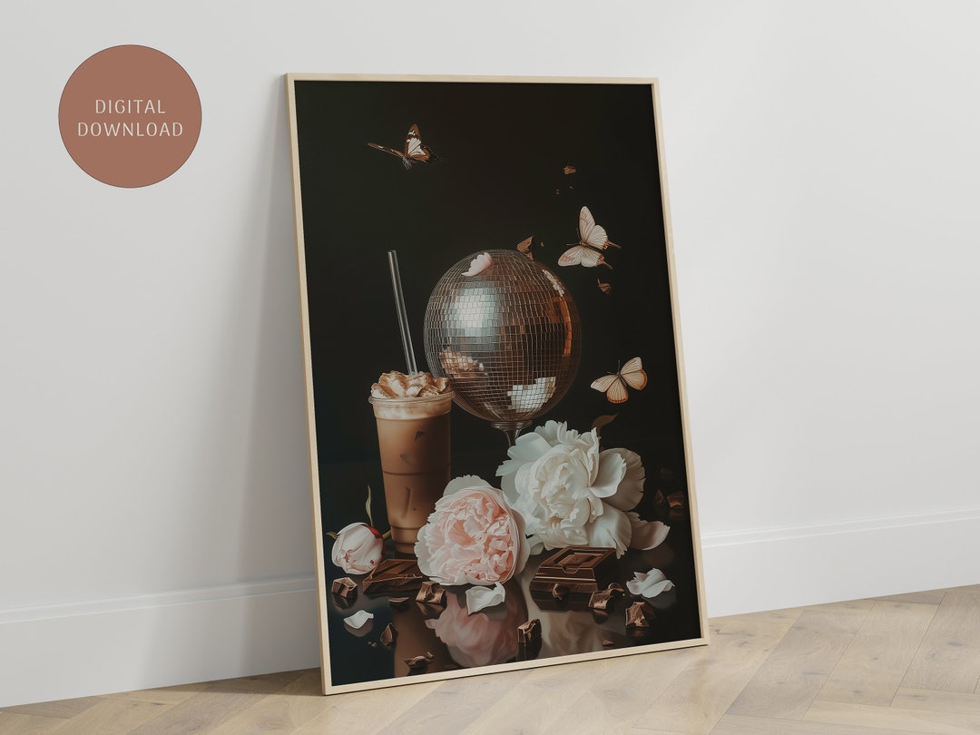 Disco & Iced Coffee Print: Modern Renaissance Still Life (digital File ...