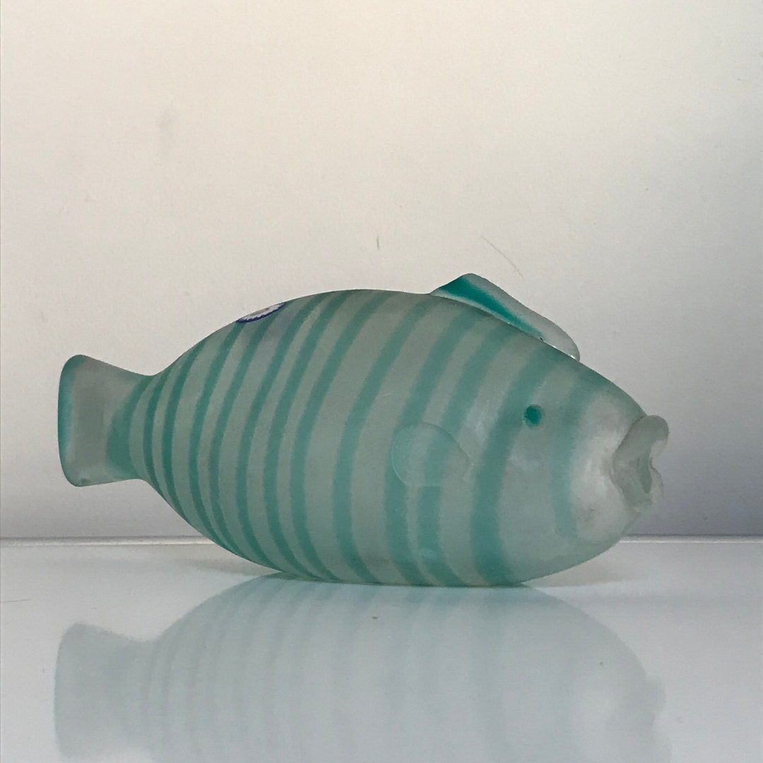 Gino Cenedese Scavo Glass Fish With Labels - Etsy