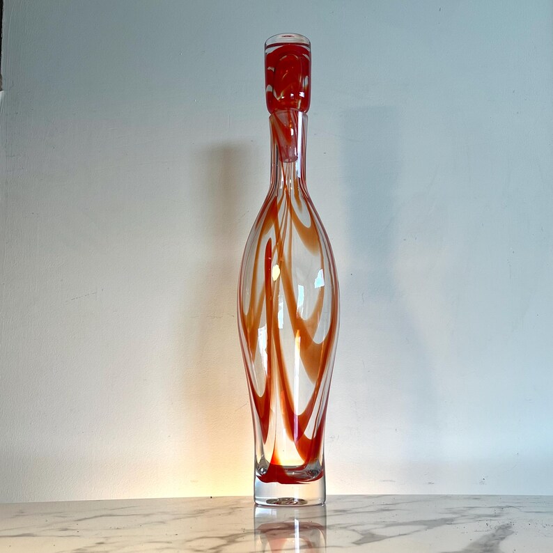 Blenko #7222X Handblown Glass “charisma” Decanter by John Nickerson for ...