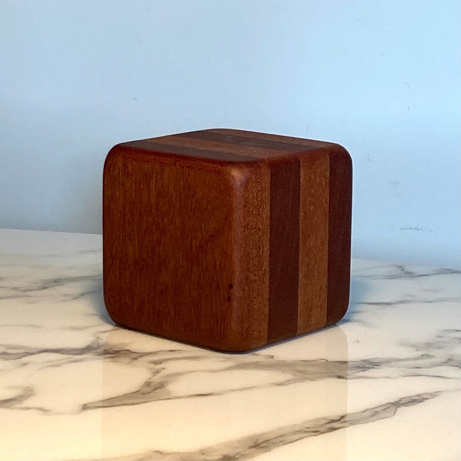 Rounded Corner Staved Wood Cube Paperweight - Etsy