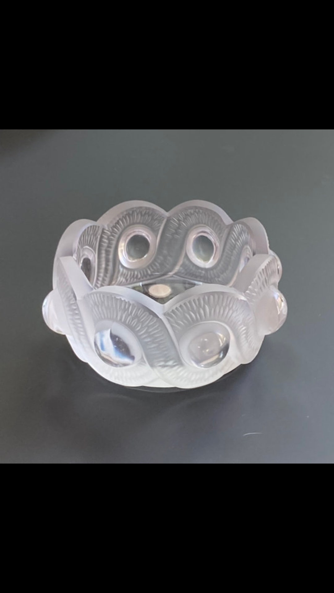 Midcentury Lalique Signed Glass Bowl “gao” - Etsy