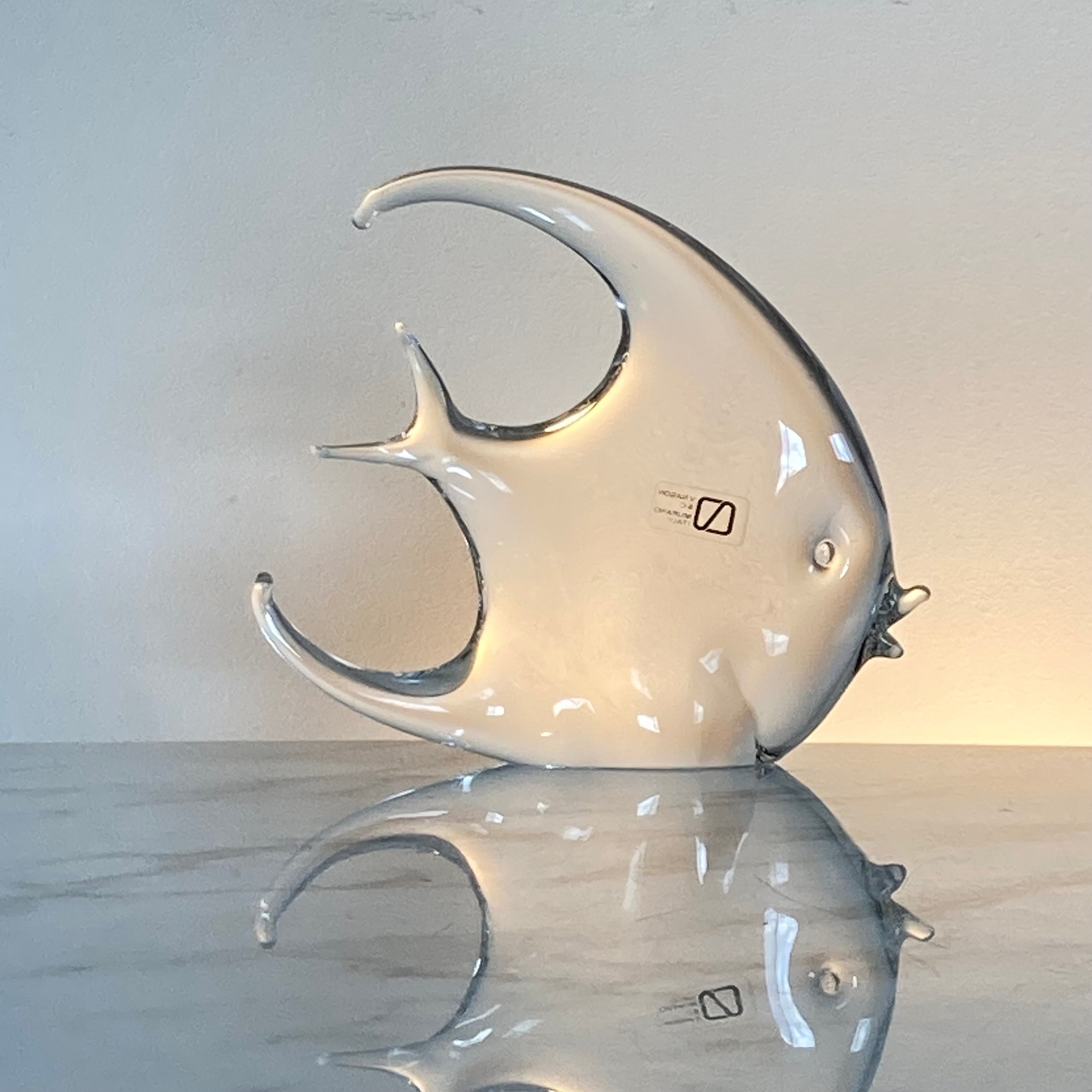 Murano Handblown Clear Glass Angel Fish by V. Nason - Etsy