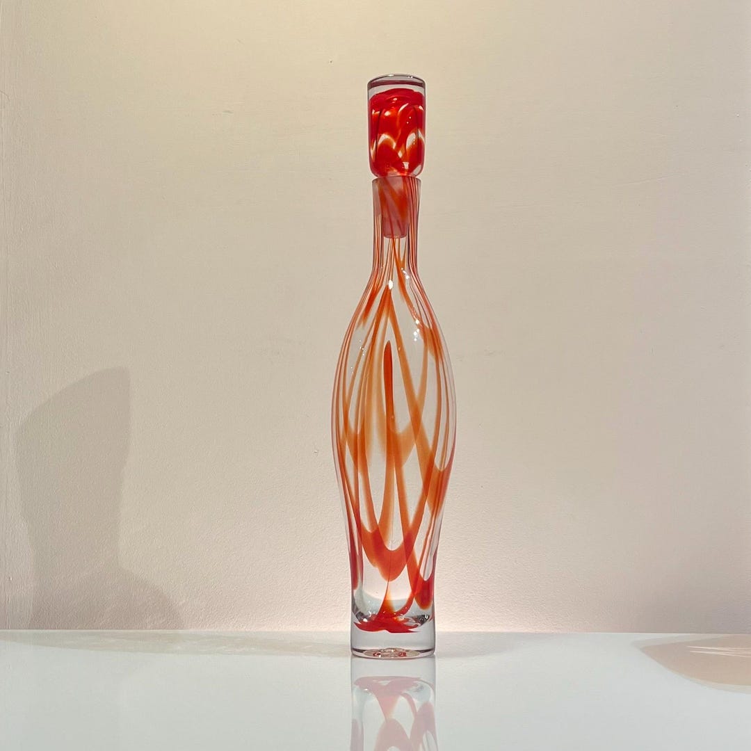 Blenko #7222X Handblown Glass “charisma” Decanter by John Nickerson for ...