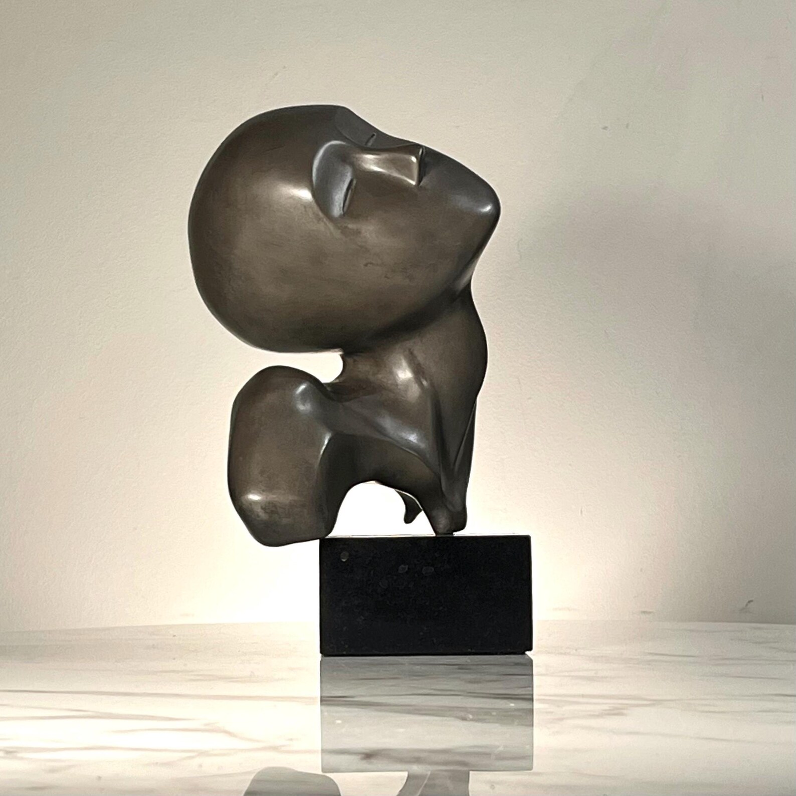 Signed Bronze Bust Sculpture of an Abstract Woman - Etsy