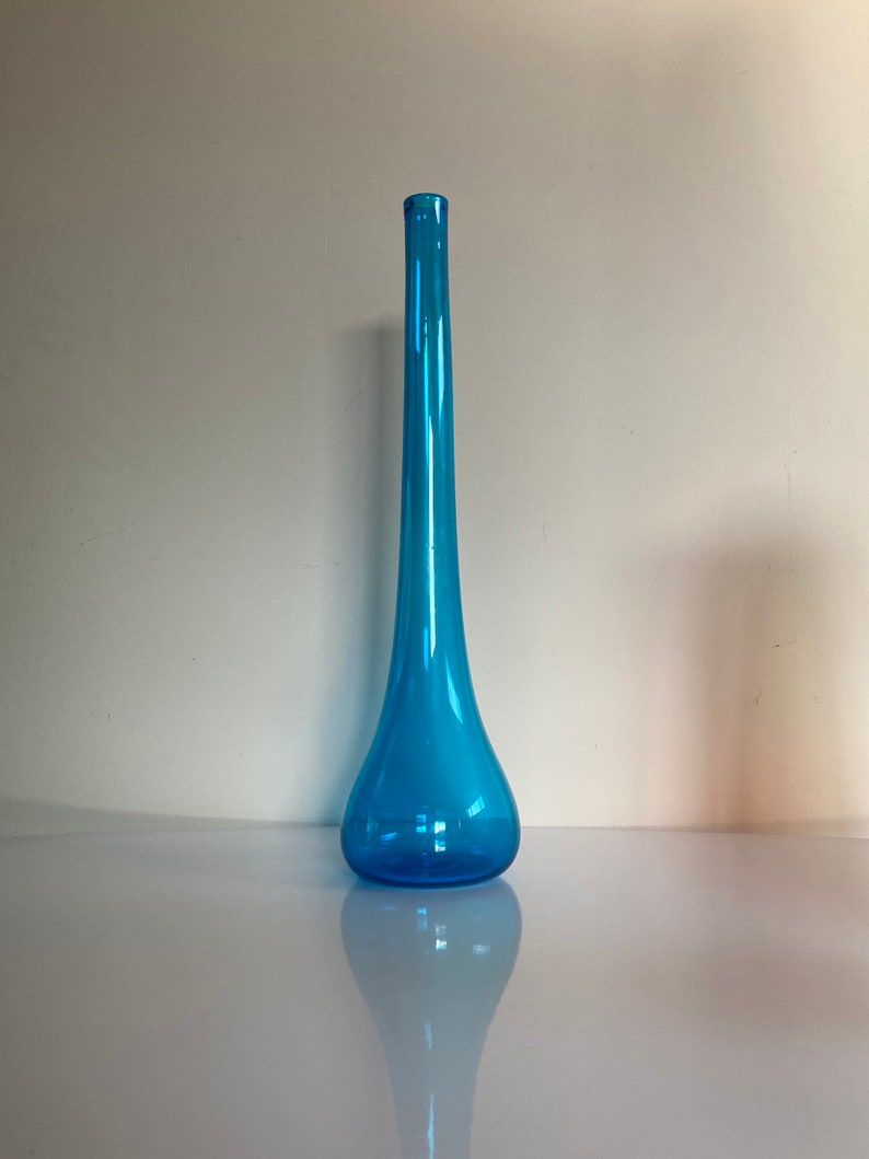 Tall Blenko Vase 4616 In Handblown Glass Etsy