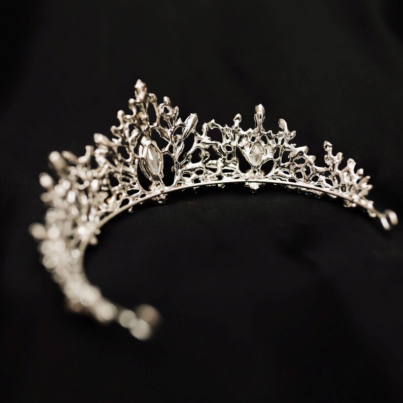 Felicitys Tiara in Silver / White - Etsy
