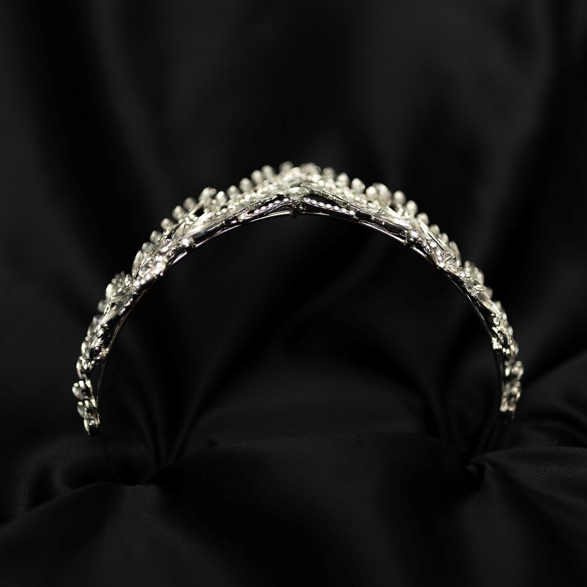 Athena's Tiara - Crystal Leaf Silver Greek Goddess Headpiece - Etsy